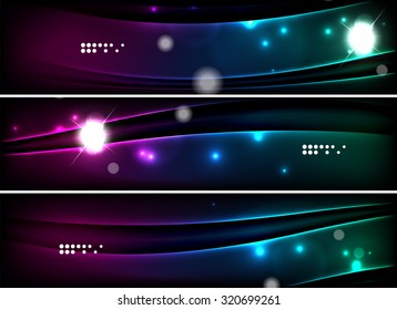 Set Banner Header Backgrounds Place Your Stock Vector (Royalty Free ...