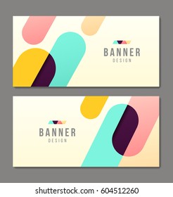 Set Banner Templates Bright Modern Abstract Stock Vector (Royalty Free ...
