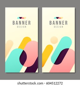 Set Banner Templates Bright Modern Abstract Stock Vector (Royalty Free ...