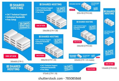 Set Banners Best Rates Clickability Templates Stock Vector (Royalty ...