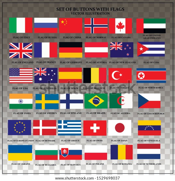 Set Banners Flags Colorful Illustration Flags Stock Vector (Royalty ...