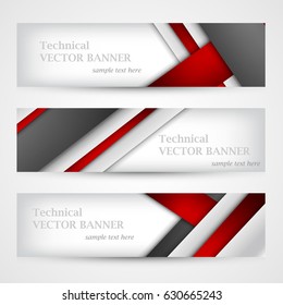 Set Banners Lines Paper Business Design Stock Vector (Royalty Free ...