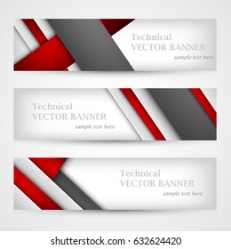 Set Banners Lines Paper Mesh Business Stock Vector (Royalty Free ...