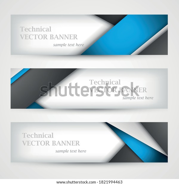 Set Banners Lines Paper Business Design Stock Vector (Royalty Free ...