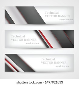 Set Banners Lines Paper Mesh Business Stock Vector (Royalty Free ...