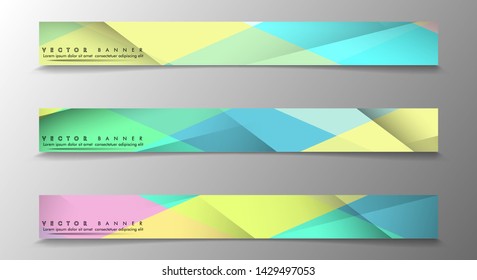Set Banners Multicolor Backgrounds Geometric Abstract Stock Vector ...