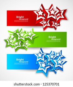 Set Banners Stars Stock Vector (Royalty Free) 125370701 | Shutterstock