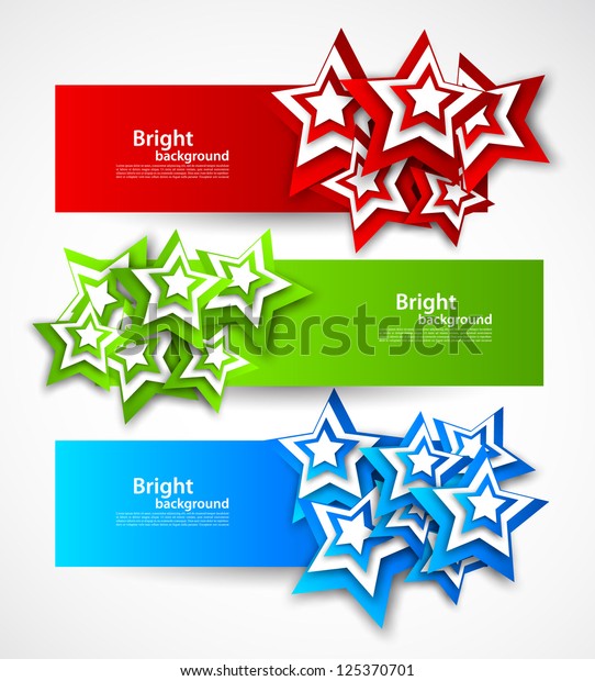 Set Banners Stars Stock Vector (Royalty Free) 125370701 | Shutterstock