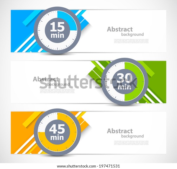 Set Banners Timers Stock Vector (Royalty Free) 197471531 | Shutterstock