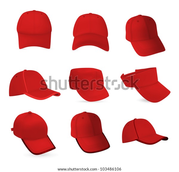 Set Baseball Hats Templates Stock Vector (Royalty Free) 103486106