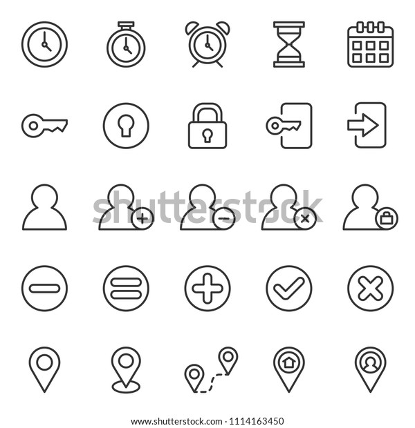 set of basic ui-ux icons, with simple line style, use for web ... set of basic ui-ux icons, with simple line style, use for web ...