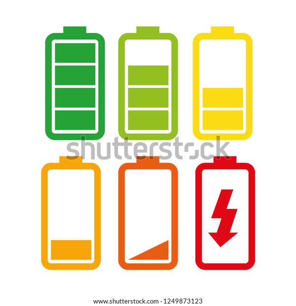 Vector de stock (libre de regalías) sobre Conjunto de baterías con ...