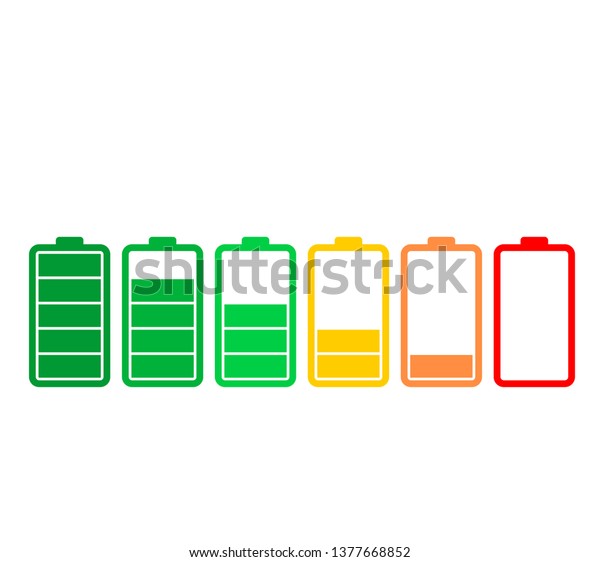 Set Batteries Different Levels Charge Stock Vector (Royalty Free ...