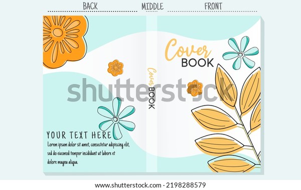 Set Beautiful Blue Book Cover Templates Stock Vector (Royalty Free ...