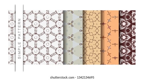 Set Beautiful Vector Illustration Abstract Pattern Stock Vector ...