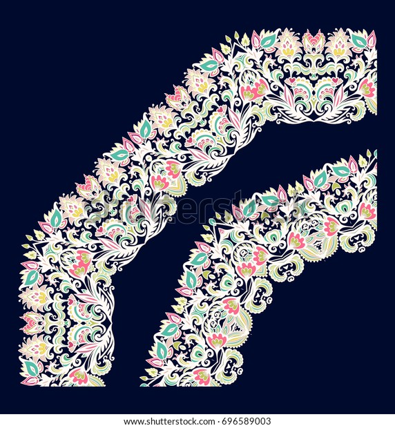 Set Bend Vector Ornamental Border On Stock Vector (Royalty Free ...
