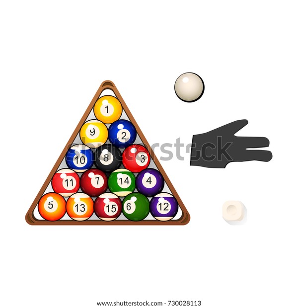 Set Billiard Snooker Objects Fifteen Balls Stock Vector (Royalty Free ...