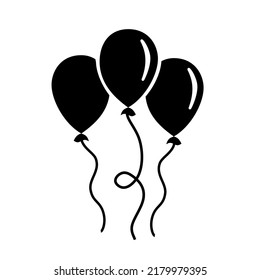 Set Black Balloons Vector Illustration Stock Vector (Royalty Free ...
