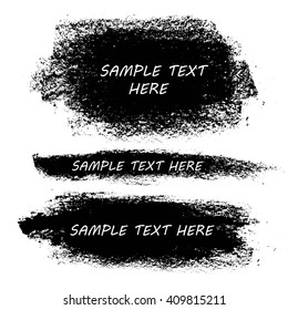 Set Black Chalk Brush Strokes: vector de stock (libre de regalías ...
