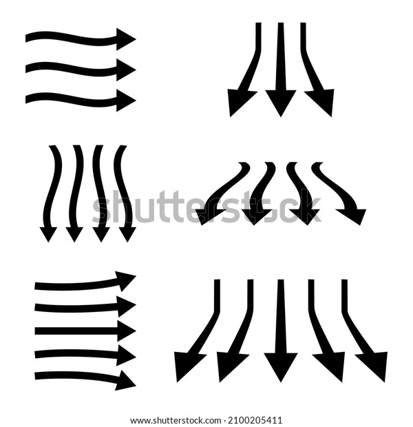 Set Black Color Arrows Clean Fresh Stock Vector (Royalty Free ...