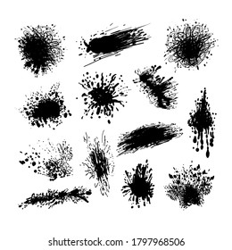 Black Ink Splash Explosion Grunge Text Stock Vector (Royalty Free ...