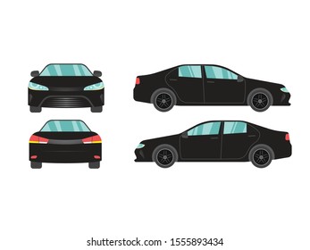 Vector City Car Four Views Top: стоковая векторная графика (без ...