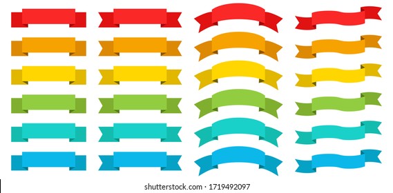 Set Blank Banners Different Colors Stock Vector (Royalty Free ...