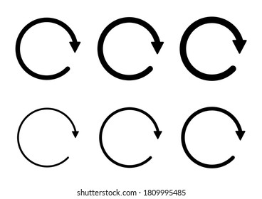 Set Blank Circular Symbol Arrow Icon Stock Vector (Royalty Free ...