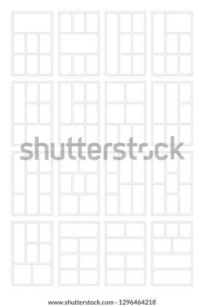 Set Blank Comic Book Page Layout Stock Vector (Royalty Free) 1296464218 ...
