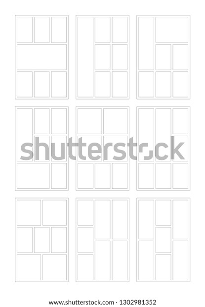 Set Blank Comic Book Page Layout: เวกเตอร์สต็อก (ปลอดค่าลิขสิทธิ์ ...