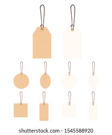 Set Blank Gift Box Tags Sale Stock Vector (Royalty Free) 1545588920 ...