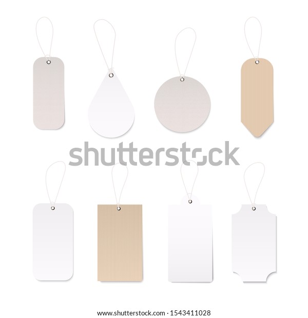 Set Blank Gift Box Tags Sale Stock Vector (Royalty Free) 1543411028 ...