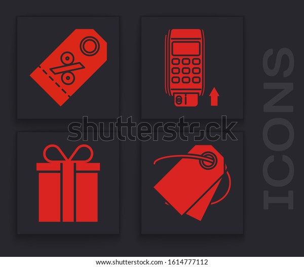 Set Blank Label Template Price Tag Stock Vector (Royalty Free ...