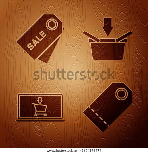 Set Blank Label Template Price Tag Stock Vector (Royalty Free ...
