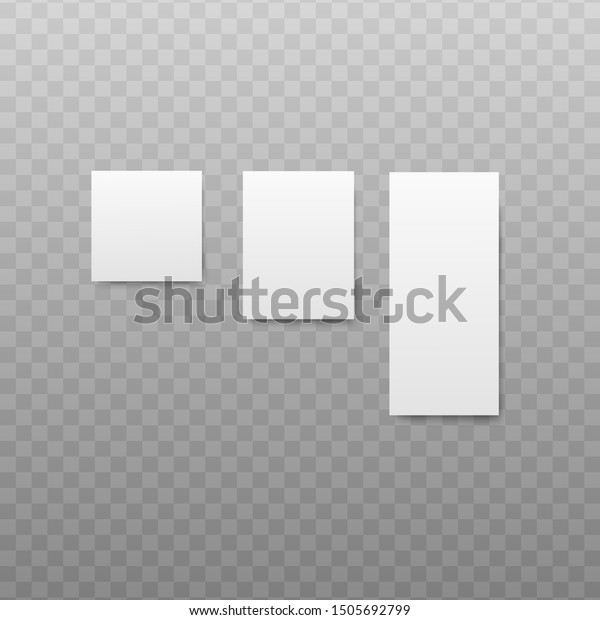 Set Blank Paper Bill Receipt Templates Stock Vector (Royalty Free ...