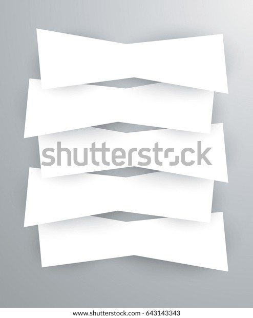 Set Blank Stripe Paper Horisontal Banners Stock Vector (Royalty Free ...