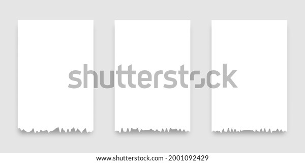 Set Blank White Paper Design Template Stock Vector (Royalty Free ...