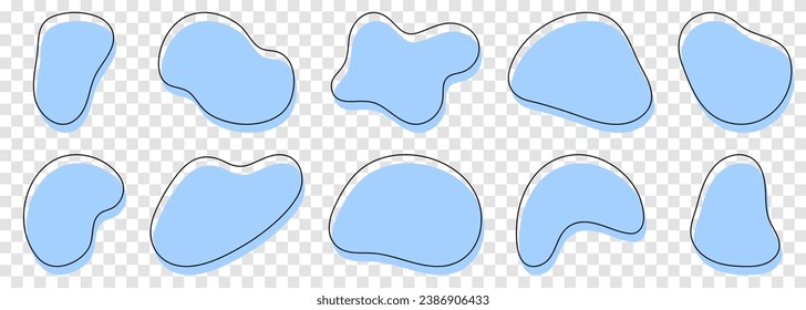 Abstract Blue Blobs on Transparent Background for Modern Design - Free ...