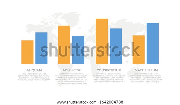 Set Blue Orange Elements Infographic World Stock Vector (Royalty Free ...