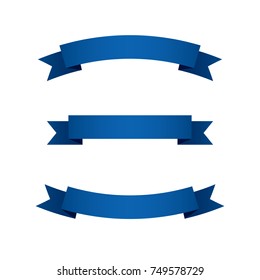 Set Blue Ribbons Illustration Stock Vector (Royalty Free) 749578729 ...