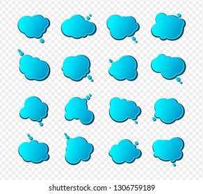 Set Blue Speech Bubbles Comics Pop Stock Vector (Royalty Free) 1306759189