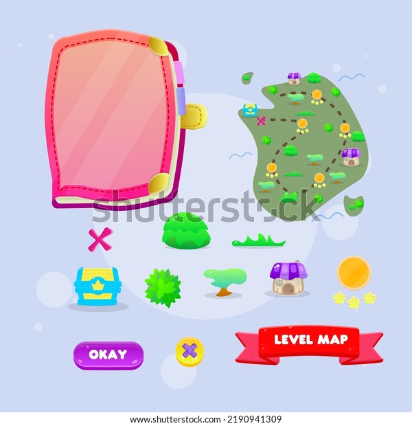 Juego De Juegos De Libros UI: vector de stock (libre de regalías ...