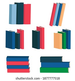 Set Books Different Colors Vector Image Stock Vector (Royalty Free ...