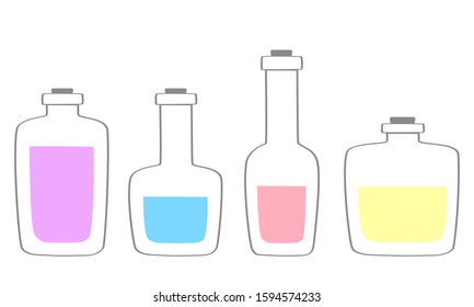 Set Bottles Different Shapes Different Pastel 库存矢量图（免版税）1594574233 ...