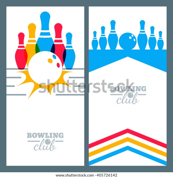 Set Bowling Banner Backgrounds Poster Flyer Stock Vector (Royalty Free ...