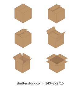 Set Boxes Arranged You Open Box Stock Vector (Royalty Free) 1434292715 ...
