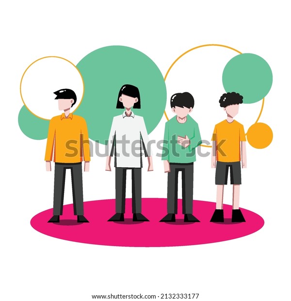 Set Boy Girl Vector No Face Stock Vector (Royalty Free) 2132333177 ...
