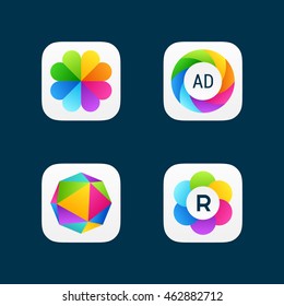 Set Bright App Icons 5 Stock Vector (Royalty Free) 462882712 | Shutterstock