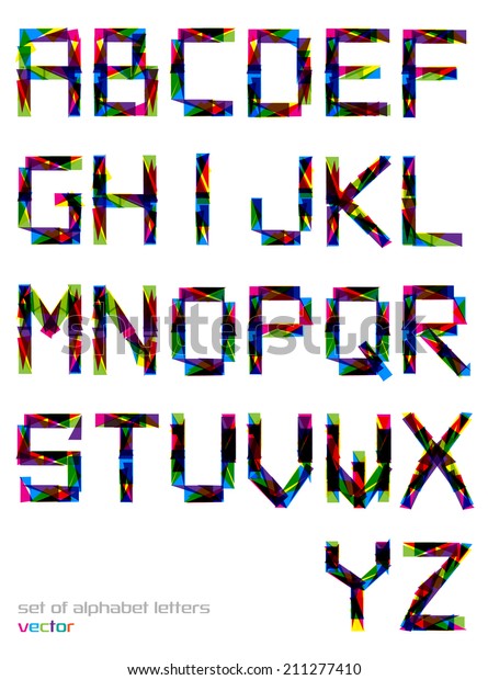 Set Bright Vector Alphabet Letters Stock Vector (Royalty Free) 211277410