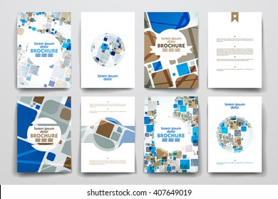 Set Brochure Poster Design Templates Abstract Stock Vector (Royalty ...